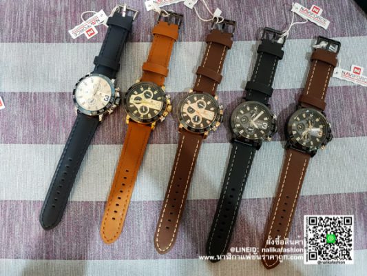 นาฬิกา Naviforce NF9137 น้ำเงิน สายหนังผู้ชายสุดเท่ - นาฬิกา Naviforce ...